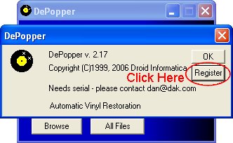 DePopper - Registration Guide for DAK users